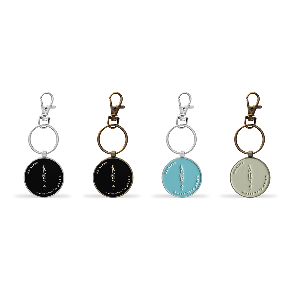 Maldives Map & Coordinates Keychain – Oevaali Art Shop, Maldives